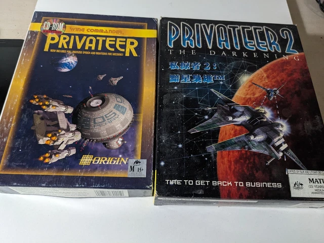 WING COMMANDER PRIVATEER And Privateer 2 The Darkening PC CD Rom Game ...