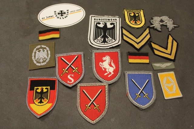 BUNDESWEHR MILITÄR AUFNÄHER Abzeichen Schulterklappen Abzeichen BRD ...