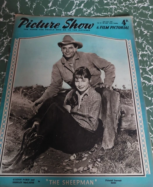 VINTAGE PICTURE SHOW Magazine 21 JUNE 1958 Shirley Maclaine/Dracula ...