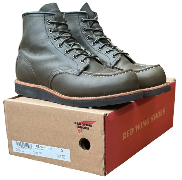 BOXED RED WING 08828 Classic Moc Boots in Alpine Green UK 8 EU 42 US 9 ...
