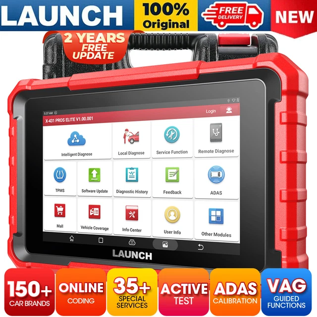 LAUNCH X431 PRO Elite V5.0 PRO5 Outils diagnostics scanner ECU Codage ...