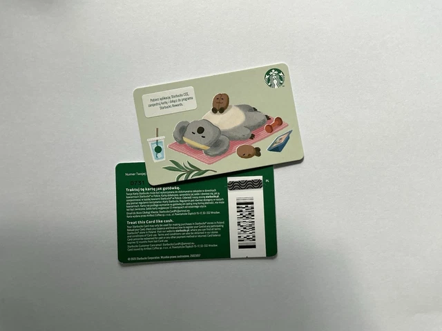 STARBUCKS GIFT CARD 🇵🇱 Poland # 0731 Koala with Mini Special Characters ...