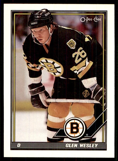 1991-92 O-PEE-CHEE GLEN Wesley Boston Bruins #452 EUR 1,09 - PicClick FR