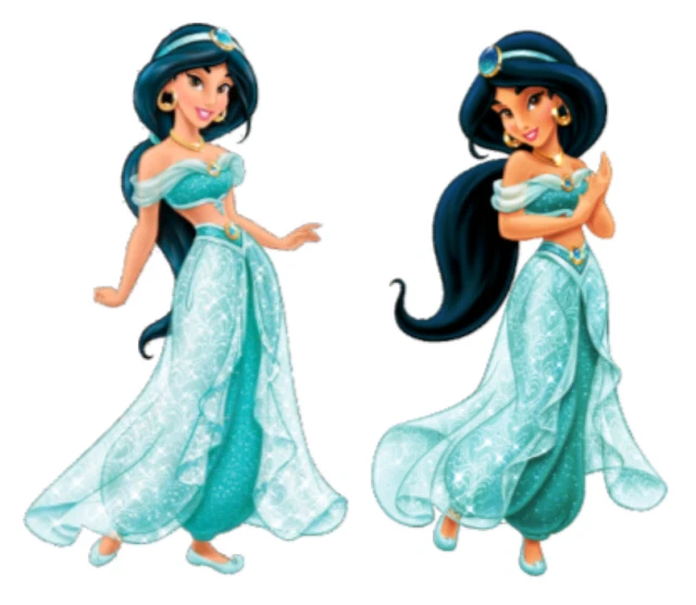 2 DISNEY ALADDIN Princess Jasmine Vinyl Stickers Decals Matt Finish 6 ...