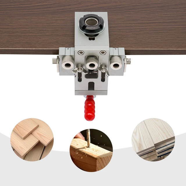 3 IN 1 Holzbearbeitung Dübellehre Bohrschablone Bohrlehre Bohrloch ...