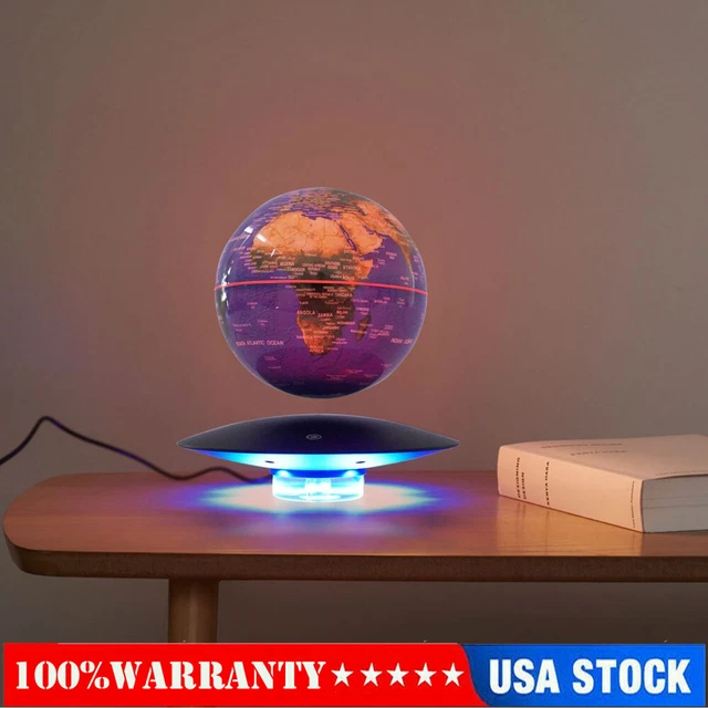 6& MAGNETIC LEVITATING Floating Globe World Map LED Light Night Lamp ...