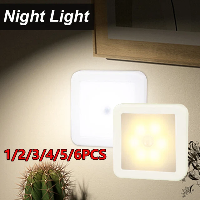 LED MOTION SENSOR Lights PIR Night Light Battery Cabinet Stair Lamp 1/2 ...