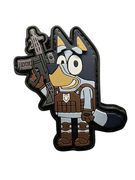 BLUEY THE SOLDIER Tactical PVC Patch - Famous Animated Series Bluey £15 ...