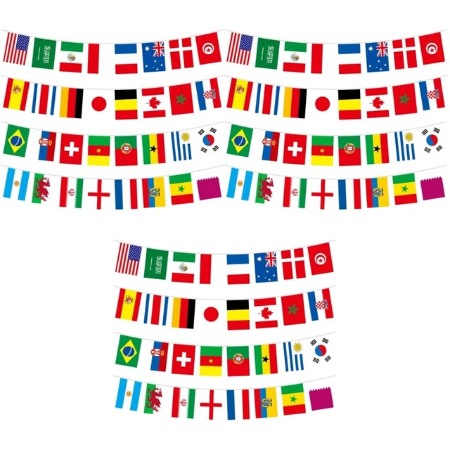 3 SETS COUNTRIES String Flag World Flags Pendant International Flag ...