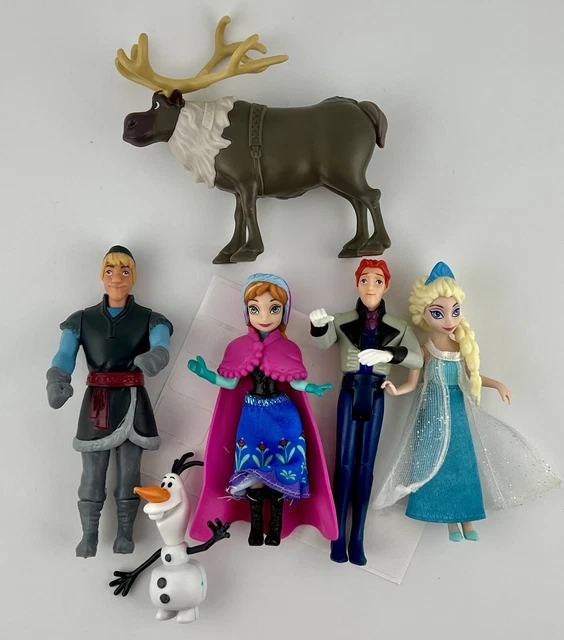 DISNEY FROZEN COMPLETE Set Figures Elsa Anna Olaf Sven Kristoff by ...