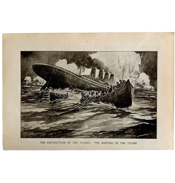 THE TITANIC SINKING 1912 White Star Line Nautical History Disaster ...