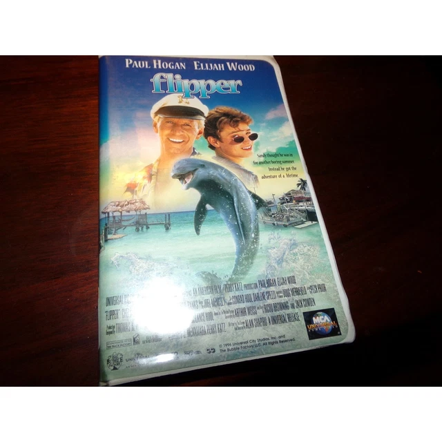 FLIPPER (VHS, 1996, Clamshell) - Paul Hogan & Elijah Wood WB3 £4.68 ...