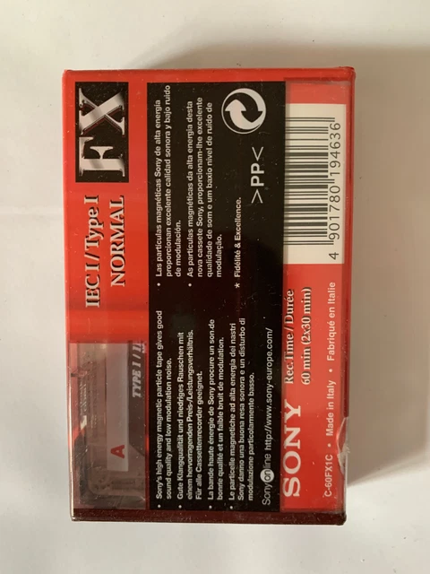 SONY FX 60 IEC I TYPE I Normas bias 120/ Cassette Audio-K7, NEUVE SOUS ...