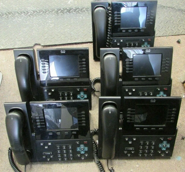 LOT OF 5 - CISCO CP-8961-C-K9 IP Phone 8961 5" Color Screen $105.75 ...