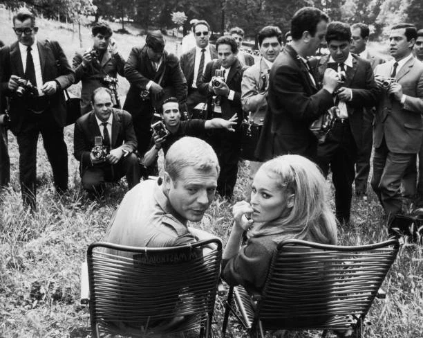 ITALIAN ACTOR MARCELLO Mastroianni and Swiss actor Ursula Andre - 1965 ...