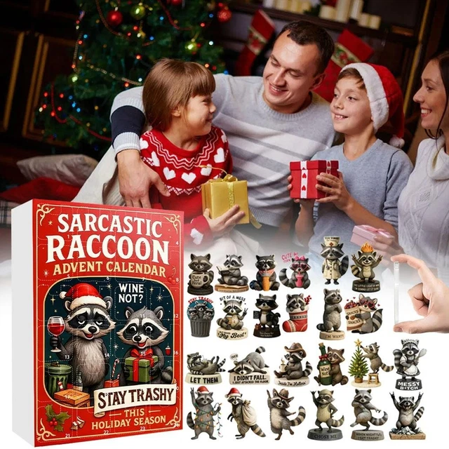 SARCASTIC RACCOON ADVENT Calendar 2025, 24 Days Christmas New Countdown ...