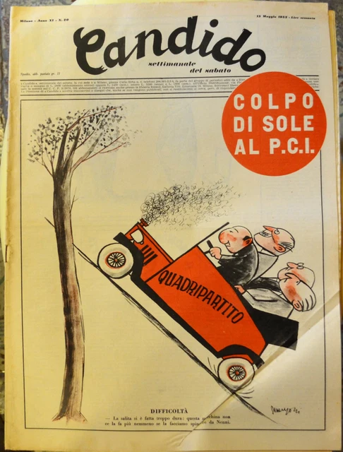 MAGAZINE D'EPOCA CANDIDO N.20 1955 Manager Giovannino Guareschi $14.50 ...