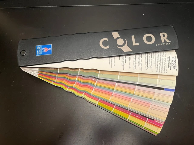 SHERWIN WILLIAMS PAINT Color Specifier Guide Fan Deck Book 2001 Swatch ...