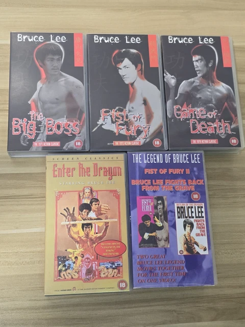 BRUCE LEE VHS Collection Bundle - Big boss, the legend, game of death ...