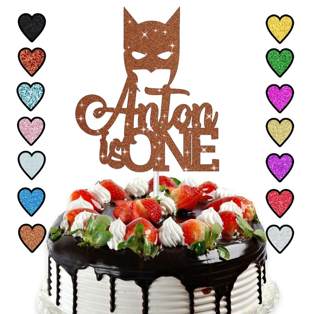 PERSONALISED BATMAN CUSTOM Birthday Cake Topper Any Name Age unofficial ...