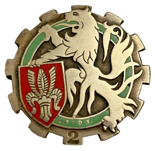 INSIGNE MILITAIRE TRAIN : " 2°C.r.i.o.t. " Drago Paris Rue Beranger ...