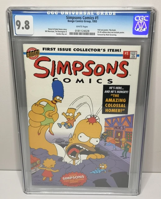 THE SIMPSONS COMICS #1 CGC 9.8 Graded Bongo Comic First Issue ...
