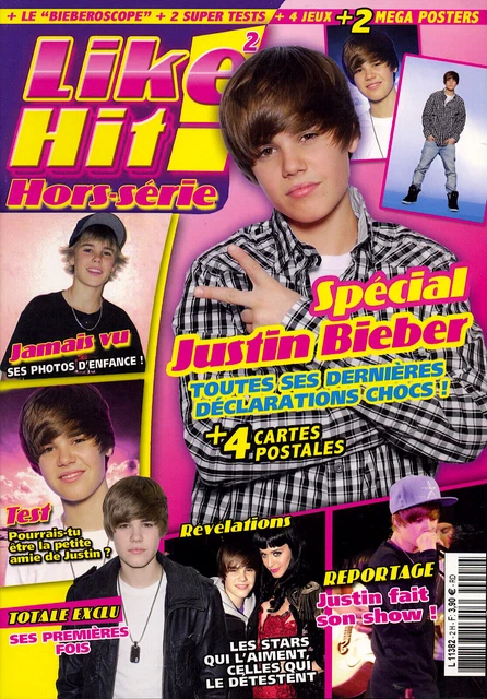 MAGAZINE LIKE HIT n° 2 H, "Spécial Justin BIEBER". EUR 15,00 - PicClick FR