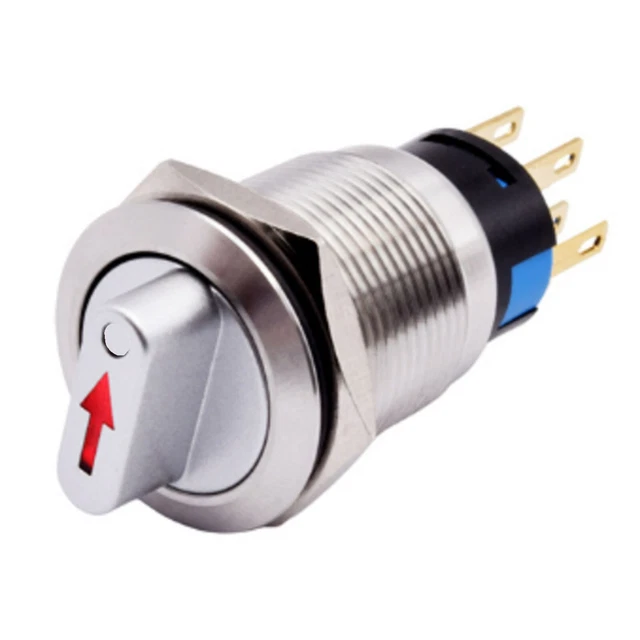 LED INDICATOR 19MM Momentary Selector Rotary Switch for Clear ...