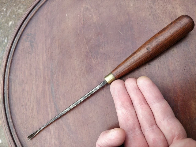 MARPLES & SONS vee V shaped skew woodcarving chisel W:3/16" 1/8 deep in ...