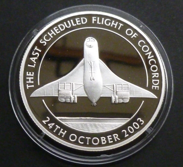 CONCORDE LAST FLIGHT .999 Fine Silver Proof $10 Coin East Caribbean ...