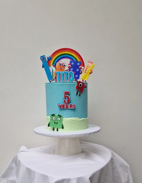 NUMBER BLOCK personalised cake topper Number blocks party Number Block ...