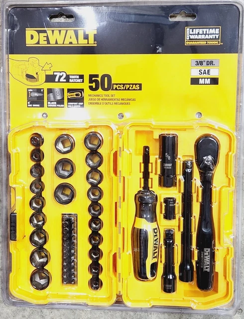 DEWALT 50PC MECHANICS tool set 3/8'' Black Series £94.86 - PicClick UK DEWALT 50PC MECHANICS tool set 3/8'' Black Series £94.86 - PicClick UK
