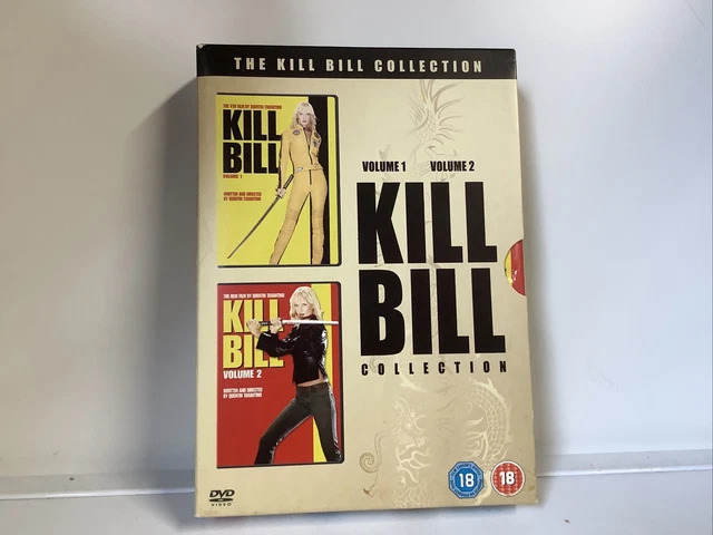 KILL BILL VOL.1 & Kill Bill Vol.2 DVD 2005 2 Disc Set Box Set Rated 18 ...
