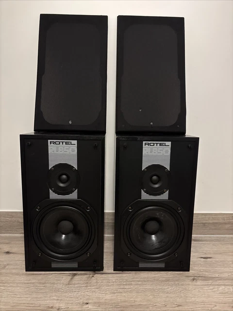 VINTAGE ROTEL RL850 Speakers 50W Bookshelf Standing Mordaunt Short £59.99 - PicClick UK