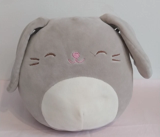 SQUISHMALLOW 8” BLAKE Grey Rabbit Kellytoy Rabbit Animal Soft Plush Toy ...