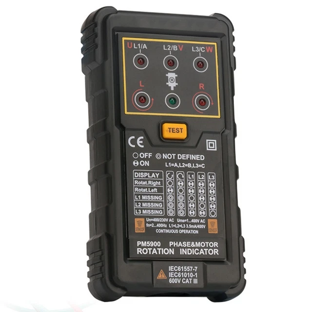 COMPACT MOTOR PHASE Sequences Testing Indicator with Noncontact ...