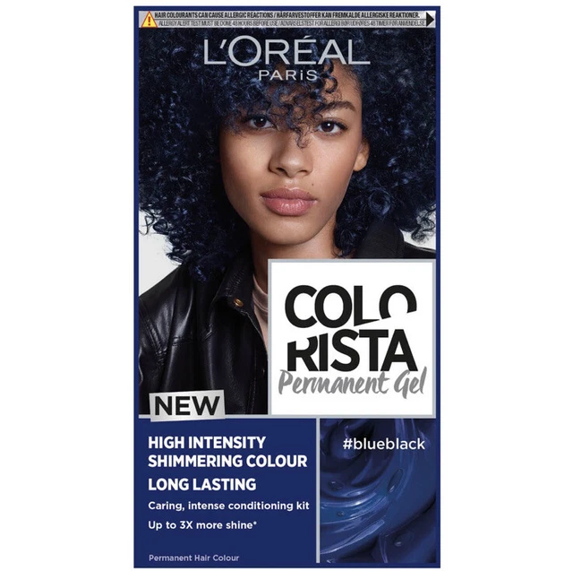 LOREAL PARIS COLORISTA Permanent Gel Hair Dye Blue Black Long Lasting £ ...