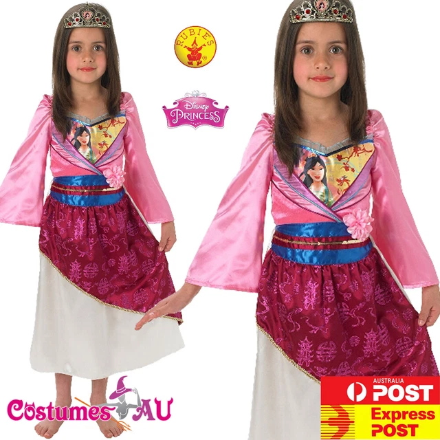 GIRLS MULAN SHIMMER Costume Disney Princess Movie Kids Book Week Fancy ...