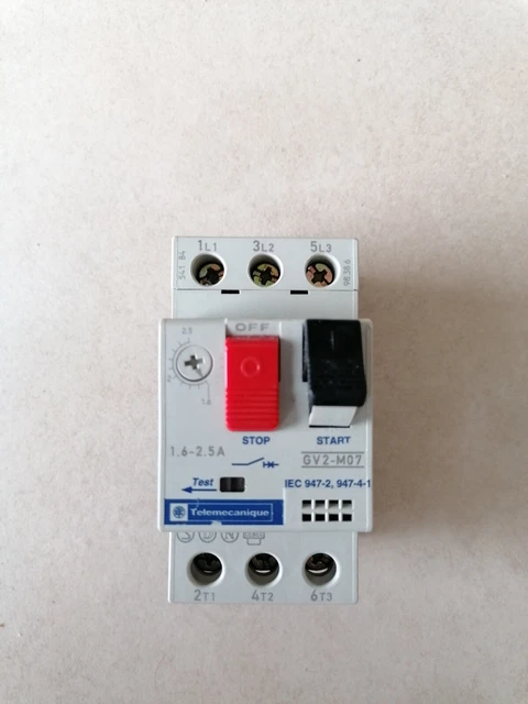 TELEMECANIQUE GV2 M07 - Disjoncteur moteur GV2ME 1.6 à 2.5A - 3P 3d EUR ...