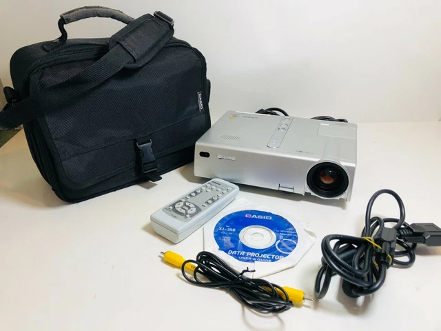 CASIO DATA PROJECTOR XJ-350 With "LAMP/TEMP" Flashing Lights, REMOTE ...