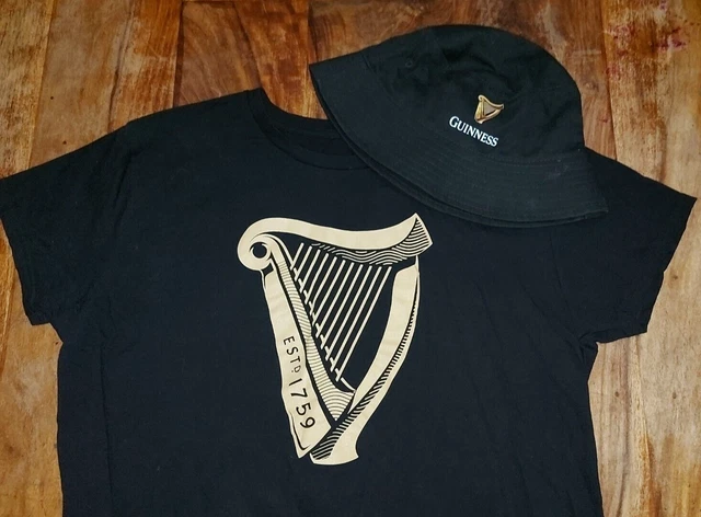 GUINNESS STAFF T-SHIRT Harp & Ask me for a Guinness print (L) and ...