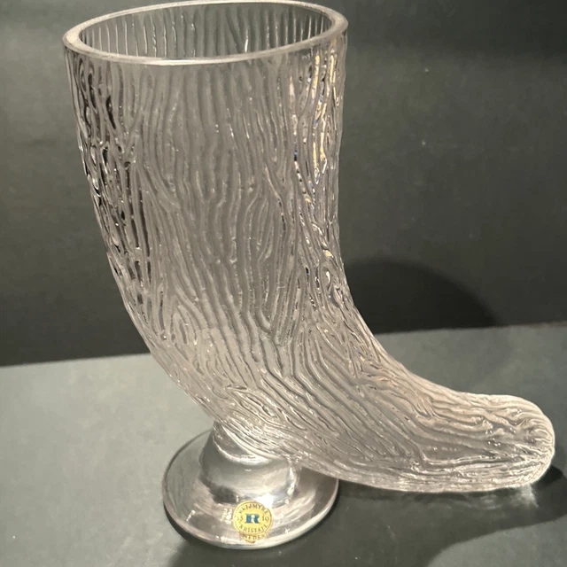VINTAGE REIJMYRE SWEDEN Hand Blown Cornucopia Horn Glass Vase 50 - 60's ...