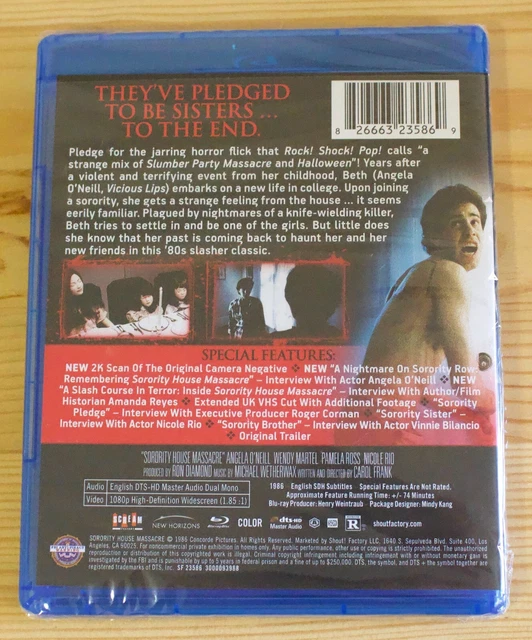 SORORITY HOUSE MASSACRE Blu-ray Scream Factory Slasher Limited Editon Rare OOP EUR 64,22 ...