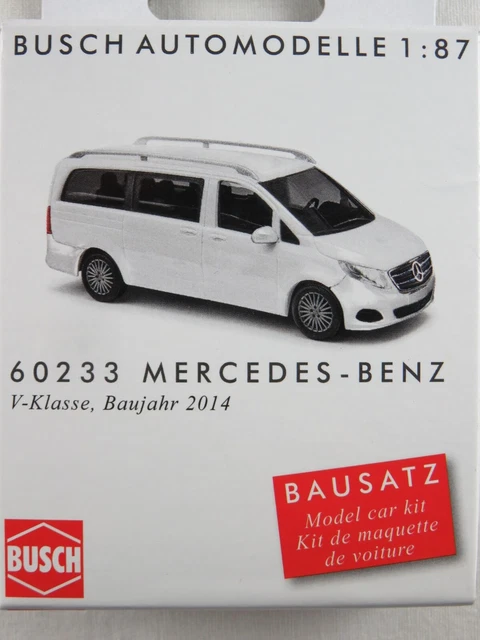 BUSCH 60233 BAUSATZ Mercedes-Benz V-Klasse (2014-2019) in weiß 1:87/H0 ...
