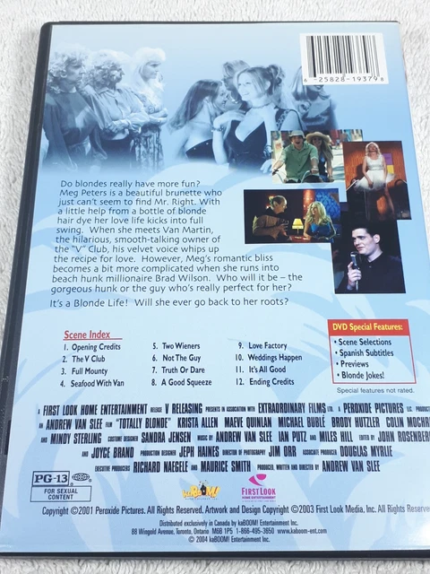 TOTALLY BLONDE DVD Michael Buble Krista Allen Maeve Quinlan $6.97 ...