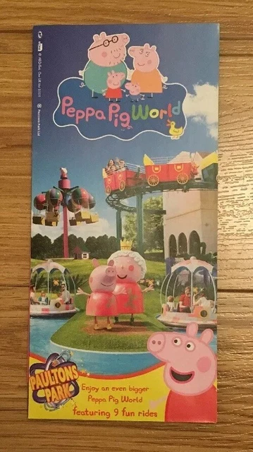 PEPPA PIG WORLD / Paultons Park England - Fold Out Map / Flyer new for ...