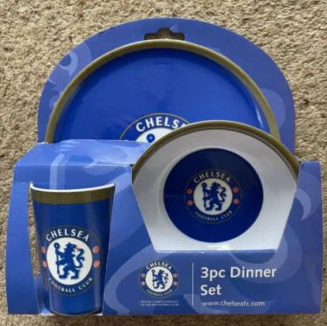 CHELSEA FOOTBALL CLUB Dinner Set - 3 Pieces - 100% Officially Club ...