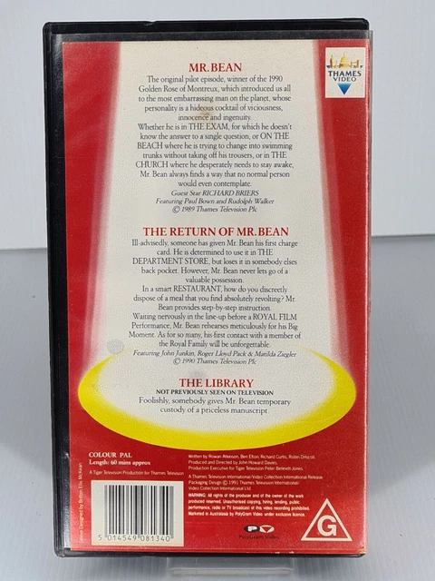 THE AMAZING ADVENTURES Of Mr Bean Rowan Atkinson VHS comedy mime funny ...