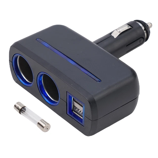 12V KFZ-STECKDOSEN-SPLITTER-LADEGERÄT 2 Wege Adapter Feuerzeug Splitter ...