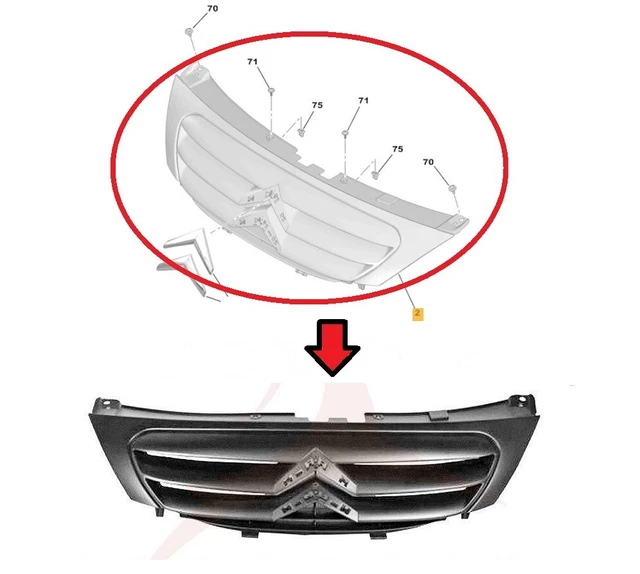 CITROEN C3 MK2 2005-2010 FRONT BUMPER CENTER RADIATOR GRILL 7804Q6 £34. ...